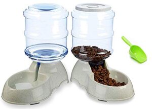 pet feeding solution automatic cat & dog cafe feeder and water dispenser in set with food scoop - ito rocky 6-meal automatic food dispenser for small/middle puppy and kitten