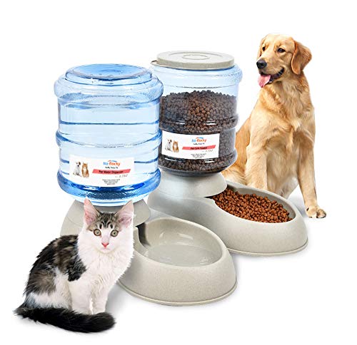 Pet Feeding Solution Automatic Cat & Dog Cafe Feeder and Water Dispenser in Set with Food Scoop - Ito Rocky 6-Meal Automatic Food Dispenser for Small/Middle Puppy and Kitten