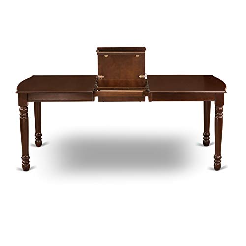 East West Furniture DOCA9-MAH-LC Dining Room Table Set, 9, Mahogany