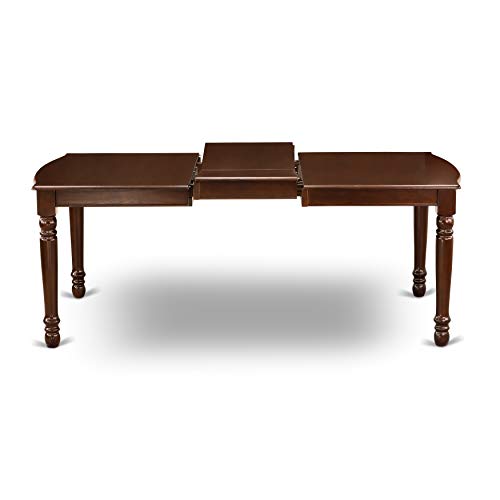 East West Furniture DOCA9-MAH-LC Dining Room Table Set, 9, Mahogany