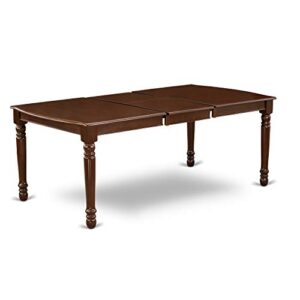 East West Furniture DOCA9-MAH-LC Dining Room Table Set, 9, Mahogany