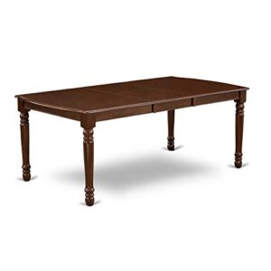 East West Furniture DOCA9-MAH-LC Dining Room Table Set, 9, Mahogany