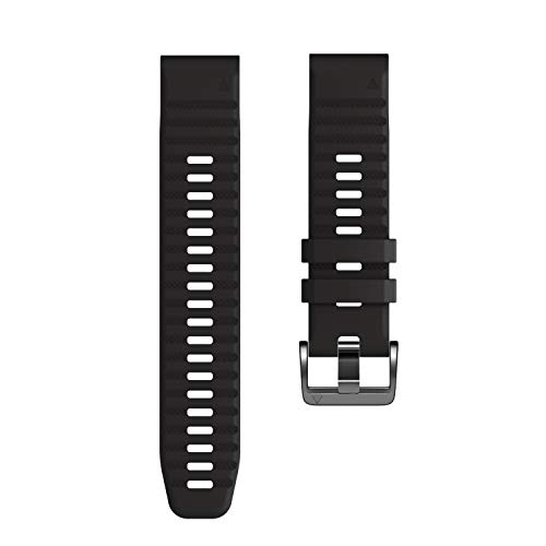 ANCOOL Compatible with Fenix 6X/7X Band 26mm Easy-fit Soft Silicone Watch Band Replacement for Fenix 5X/Fenix 5X Plus/Fenix 3/Fenix 6X Pro/Descent Descent MK2i Smartwatches (Black)