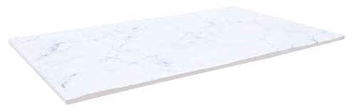 Rectangular Display Tray, Melamine, White Marble, 12.75 x 6.875"