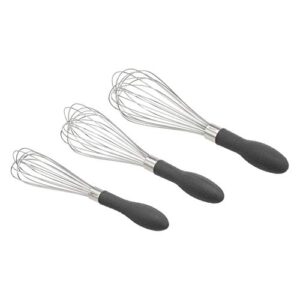 amazon basics stainless steel wire whisk set - 3-piece