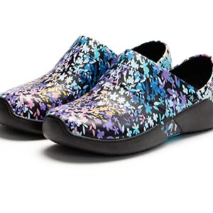 Anywear Journey Nurse Shoes Injected Molded EVA Slip-On Garden Shoes, Chef Shoes, 8, True Colors