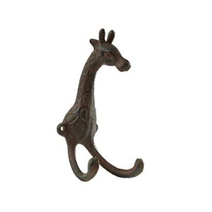 tg,llc treasure gurus metal giraffe 3d towel hook bib coat hat holder kids room zoo animal wall decor