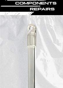 24 Inches Long Clear Blind Tilt Wand Replacement with Hook and Grip (3 Piece Pack)