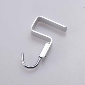 Hdtyyln Student Desk Space Aluminium Alloy Nail-Free Hook, 2 Pack Office Bag Hook Clothes Hook (2.6cm/1.02",Suitable for 2.5 cm/0.98" Thick Plate.)