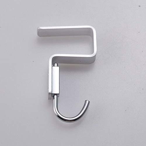 Hdtyyln Student Desk Space Aluminium Alloy Nail-Free Hook, 2 Pack Office Bag Hook Clothes Hook (2.6cm/1.02",Suitable for 2.5 cm/0.98" Thick Plate.)