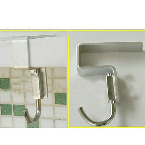 Hdtyyln Student Desk Space Aluminium Alloy Nail-Free Hook, 2 Pack Office Bag Hook Clothes Hook (2.6cm/1.02",Suitable for 2.5 cm/0.98" Thick Plate.)