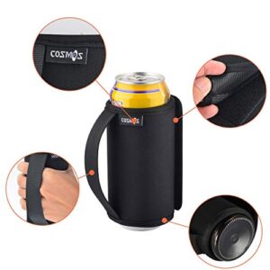 CM Reusable Slim Can Tall Can Cooler Sleeve Anti-Slip Neoprene Beer Can Bottle Insulator Cover Soda Sleeve with Handle for Camping Picnic Party Beverage Drink Cover, 3 Pcs