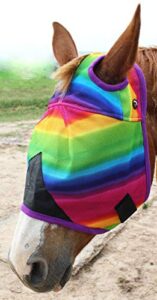 horse airflow mesh summer flymask rainbow without ears 73206a