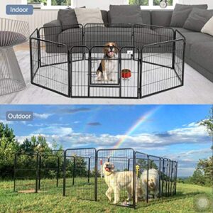 BestPet Dog Pen Playpen Dog Fence Extra Large Indoor Outdoor Heavy Duty 8 Panels 16 Panels 24" 32" 40" Exercise Pen Dog Crate Cage Kennel ,Hammigrid (32" W × 24" H 8 Panels)