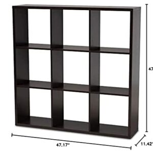 Baxton Studio Multipurpose Shelving and Cabinets, One Size, Dark Brown