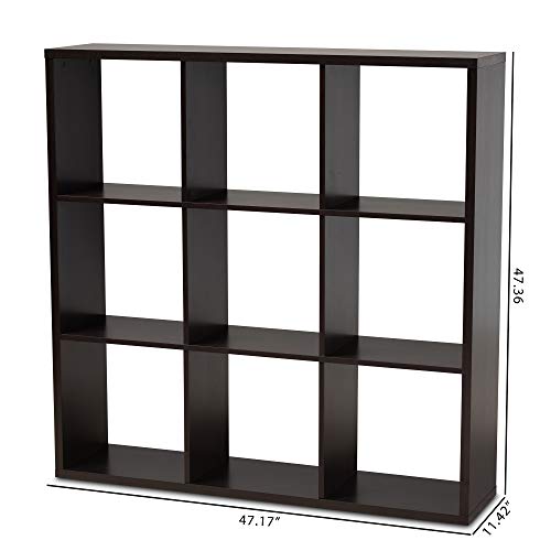 Baxton Studio Multipurpose Shelving and Cabinets, One Size, Dark Brown