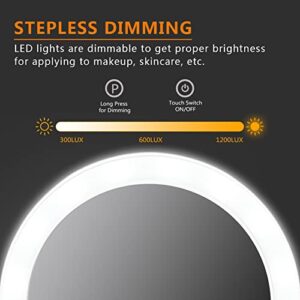 5X Magnifying Mirror with Light Makeup Mirror with Lights LED Lighted Makeup Mirror Vanity Mirror with Lights Flexible Gooseneck Mirror with Lights with Powerful Suction Cup