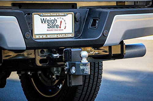 Weigh Safe Adjustable Trailer Hitch Ball Mount - 6" Drop Hitch for 2" Receiver w/ 2 pc Keyed Alike Lock Set, Premium Steel Trailer Tow Hitch w/Built in Weight Scale for Anti Sway, 15,000 lbs GTW