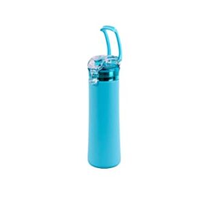 SimpleHH 23OZ Double Wall Vacuum Insulated Stainless Steel Leak Proof Sports Water Bottle With Locking Flip Top Lid And Carrying Handle (Teal, 23)