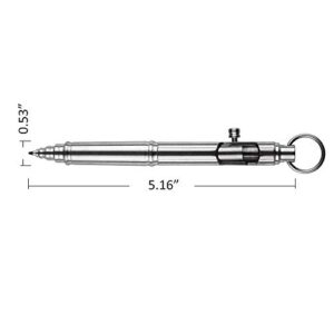 SMOOTHERPRO Heavy Duty Stainless Steel Bolt Action Pen for Tremor Parkinson Arthritic Hands EDC Pocket Design (SS258)