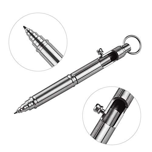 SMOOTHERPRO Heavy Duty Stainless Steel Bolt Action Pen for Tremor Parkinson Arthritic Hands EDC Pocket Design (SS258)