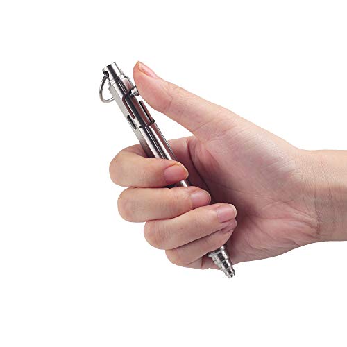 SMOOTHERPRO Heavy Duty Stainless Steel Bolt Action Pen for Tremor Parkinson Arthritic Hands EDC Pocket Design (SS258)