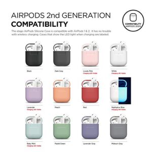 elago Premium Silicone AirPods Case Designed for Apple AirPods 1 and 2 [Front LED Visible] [Pastel Green]