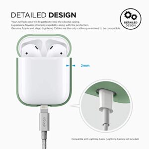 elago Premium Silicone AirPods Case Designed for Apple AirPods 1 and 2 [Front LED Visible] [Pastel Green]