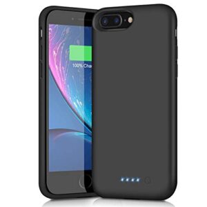 battery case for iphone 6s plus/6 plus/7 plus/8 plus,8500mah portable charging case external battery pack for iphone 6s plus/6 plus/7 plus/8 plus rechargeable charger case backup power bank(5.5 inch)