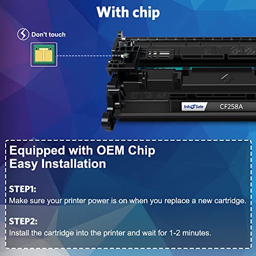 INK E-SALE [with Chip] Remanufactured 58A Toner Cartridge Replacement for HP 58A 58X CF258A Toner Black Ink for HP Pro M404dn M404n M404dw MFP M428fdw M428fdn M428dw M430f M406dn M304 M404 Printer