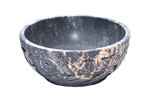 Nirvana Class - Soapstone Scrying and Smudge Bowl (Scrying - Bowls & Mirrors) (4 Inch) From India