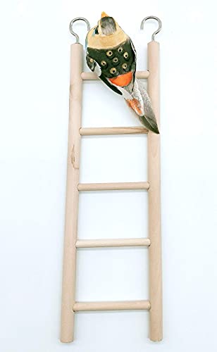 2pcs Wooden Ladder for Bird Parrot Ladder Cage Climbing Toy Birdie Basics (5 Step & 7 Step)