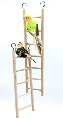 2pcs Wooden Ladder for Bird Parrot Ladder Cage Climbing Toy Birdie Basics (5 Step & 7 Step)