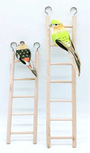 2pcs Wooden Ladder for Bird Parrot Ladder Cage Climbing Toy Birdie Basics (5 Step & 7 Step)