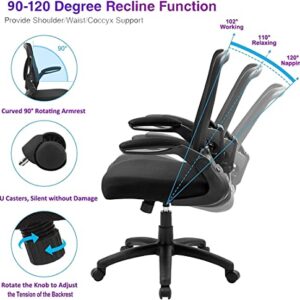 Office Chair Clearance, Ergonomic Desk Chair with Adjustable Height, Lumbar Support, High Back Mesh Computer Chair with Flip up Armrests, Task Chairs for Home Office - 300lb Executive Chair