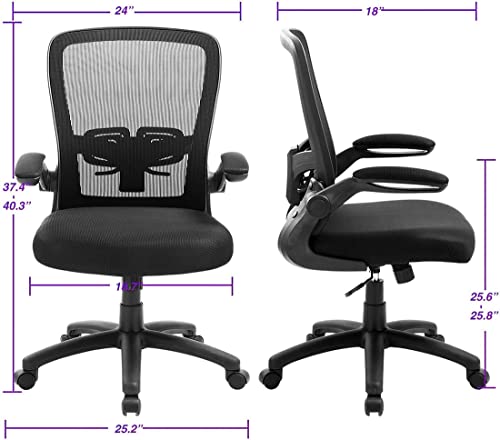 Office Chair Clearance, Ergonomic Desk Chair with Adjustable Height, Lumbar Support, High Back Mesh Computer Chair with Flip up Armrests, Task Chairs for Home Office - 300lb Executive Chair