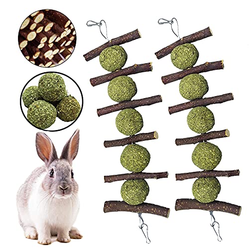 Rabbit Toys Guinea Pig Toys Bunny Toys Small Animal Chew Treat 100% Natural Materials Handmade Hamster Food for Chinchilla Hamsters Rat