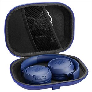 Geekria Shield Headphones Case Compatible with JBL Tune 510BT, Tune 560BT, Tune 660 BTNC, Live 400BT, E45BT Case, Replacement Hard Shell Travel Carrying Bag with Cable Storage (Blue)