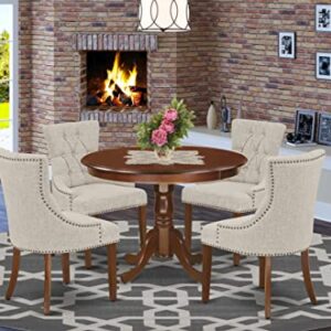 East West Furniture HLFR5-MAH-05 Dining Set, 5-Piece