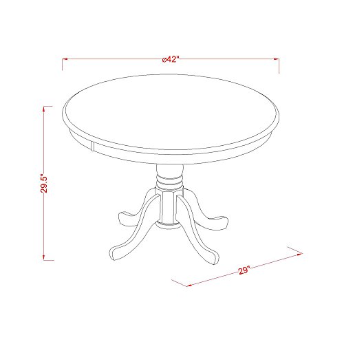 East West Furniture HLFR5-MAH-05 Dining Set, 5-Piece