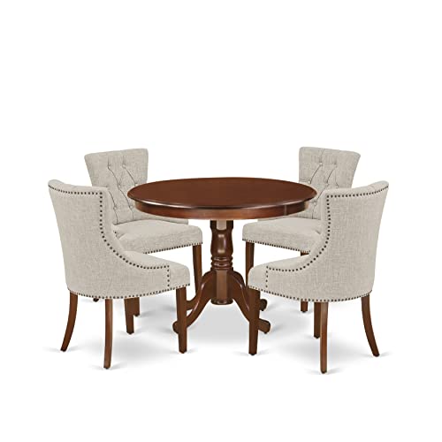 East West Furniture HLFR5-MAH-05 Dining Set, 5-Piece