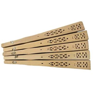 SL crafts Wooden Hand Fan Hand Held Folding Fan with Gift Bags Wedding Favors (Pack of 50)