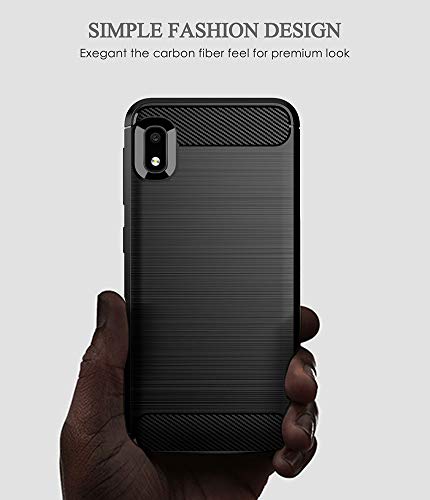 Galaxy A10E Case, Samsung A10E Case, Asmart Shock Absorption Galaxy A10E Phone Case Slim TPU Bumper Cover Soft Flexible Galaxy A10E Skin Lightweight Protective Case for Samsung Galaxy A10E, Black