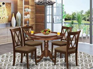 east west furniture hlcl5-mah-c dining set