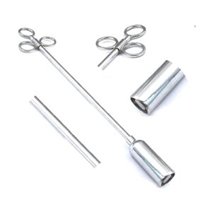 ddp balling gun livestock bolus boluses capsule large animal 13" veterinary stainless steel pill pusher sheep calf colt 5/8" diameter metal head spring clips