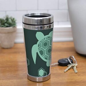 Colorful Turtles Stainless Steel 16 oz Travel Mug with Lid