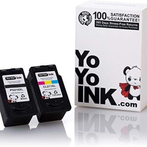 YoYoink Remanufactured Ink for Canon PG 210XL 210 XL CL 211XL 211 XL for Use in Canon Pixma iP2702 MP280 MX410 MP490 MX330 MP495 MP250 MP240 MX350 MP480 MX340 MX420 Printer