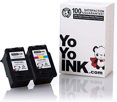 YoYoink Remanufactured Ink for Canon PG 210XL 210 XL CL 211XL 211 XL for Use in Canon Pixma iP2702 MP280 MX410 MP490 MX330 MP495 MP250 MP240 MX350 MP480 MX340 MX420 Printer