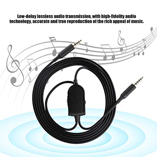 Replacement Audio Cable for Gaming Headset 2M 3.5mm Gold Plated Weaving Audio Cord for Logitech Astro A10 Astro A40 Gaming Headset