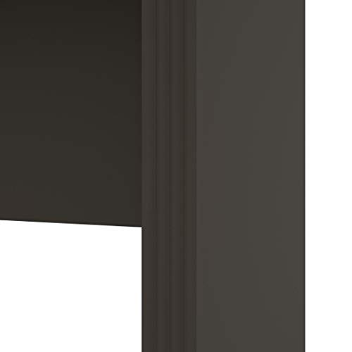 Bestar Prestige + Narrow Desk Shell, 72W, Bark Grey & Slate